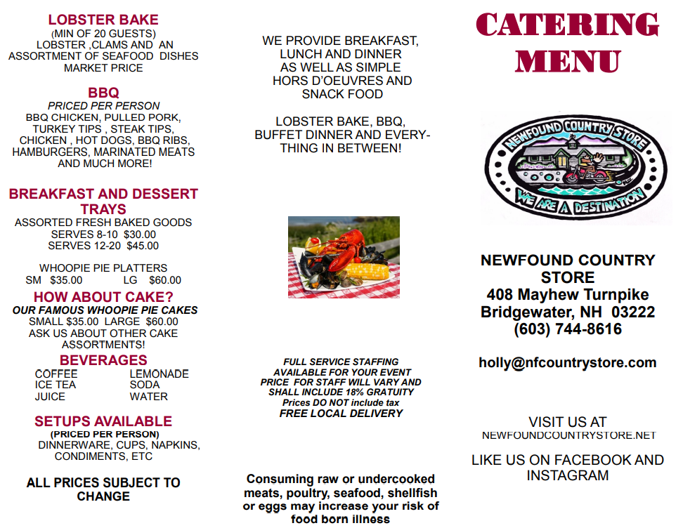 Deli & Catering – Newfound Country Store